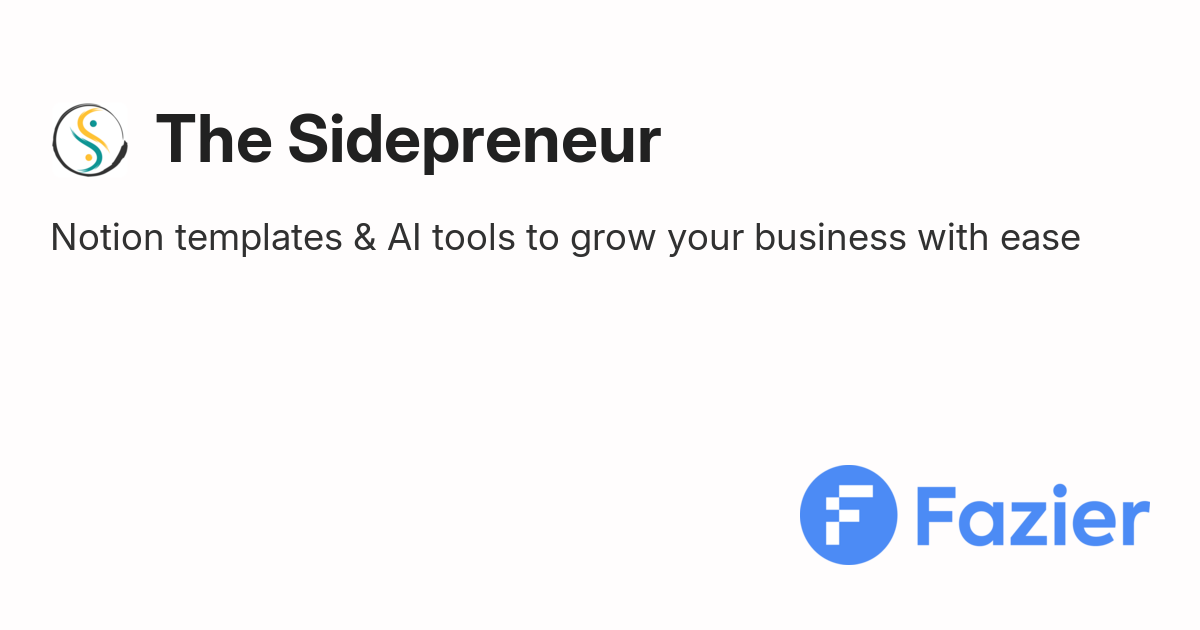 The Sidepreneur | Fazier