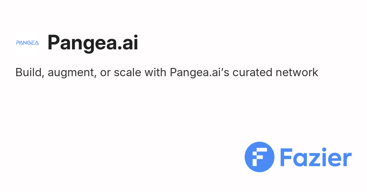 Pangea.ai | Fazier