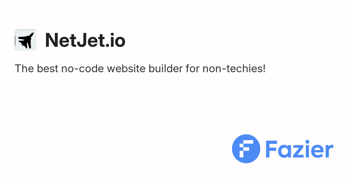 NetJet.io | Fazier