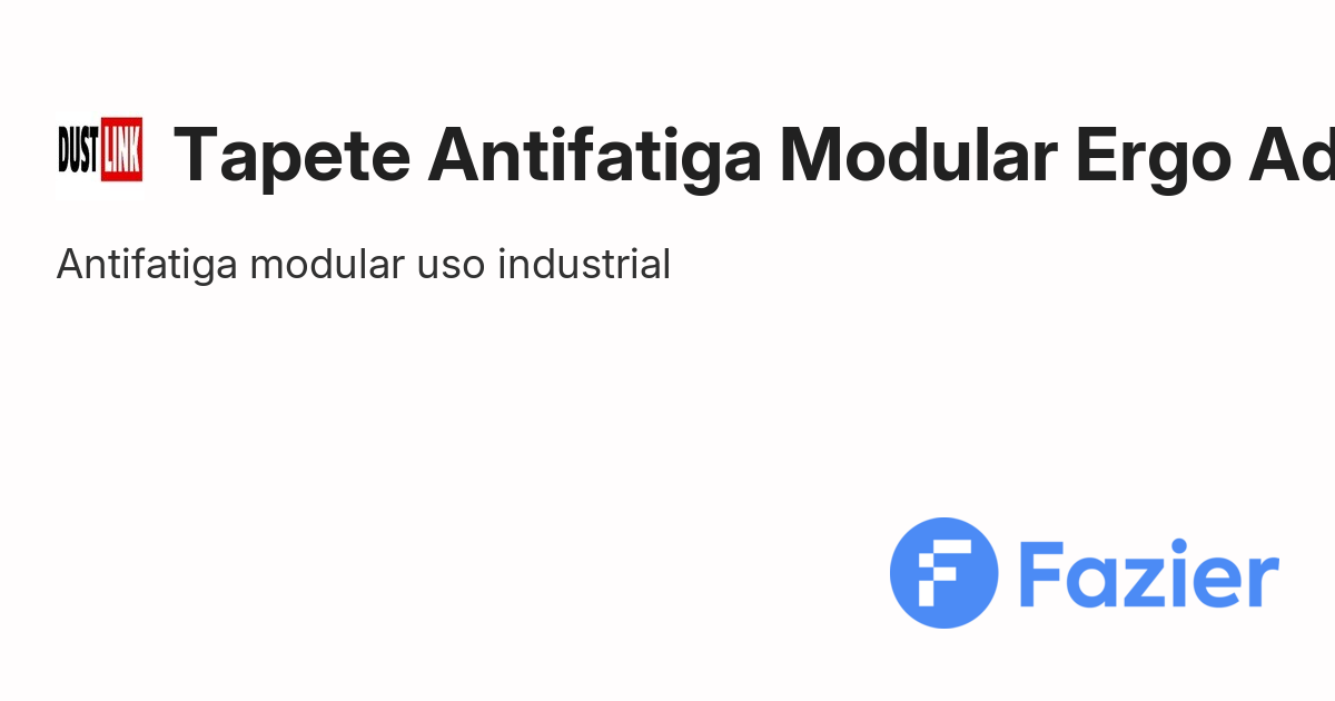 Tapete Antifatiga Modular Ergo Advantage | Fazier