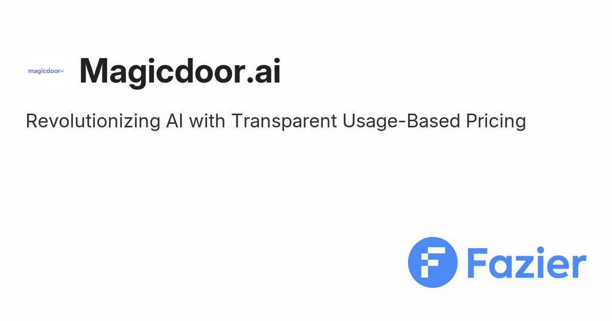 Magicdoor.ai | Fazier