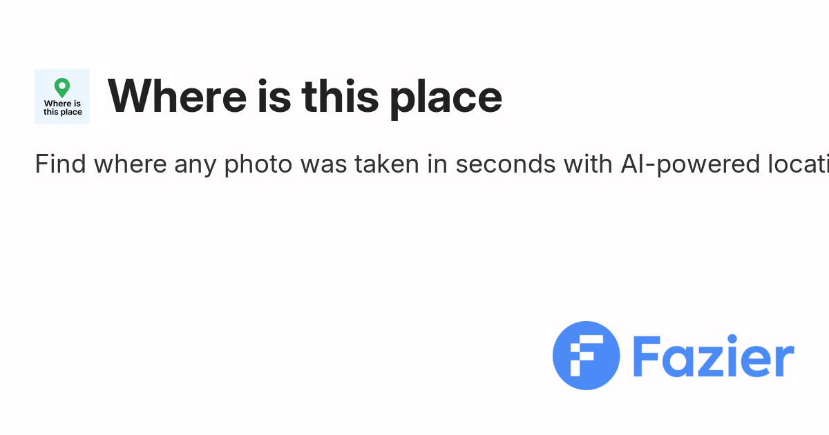 Where is this place | Fazier