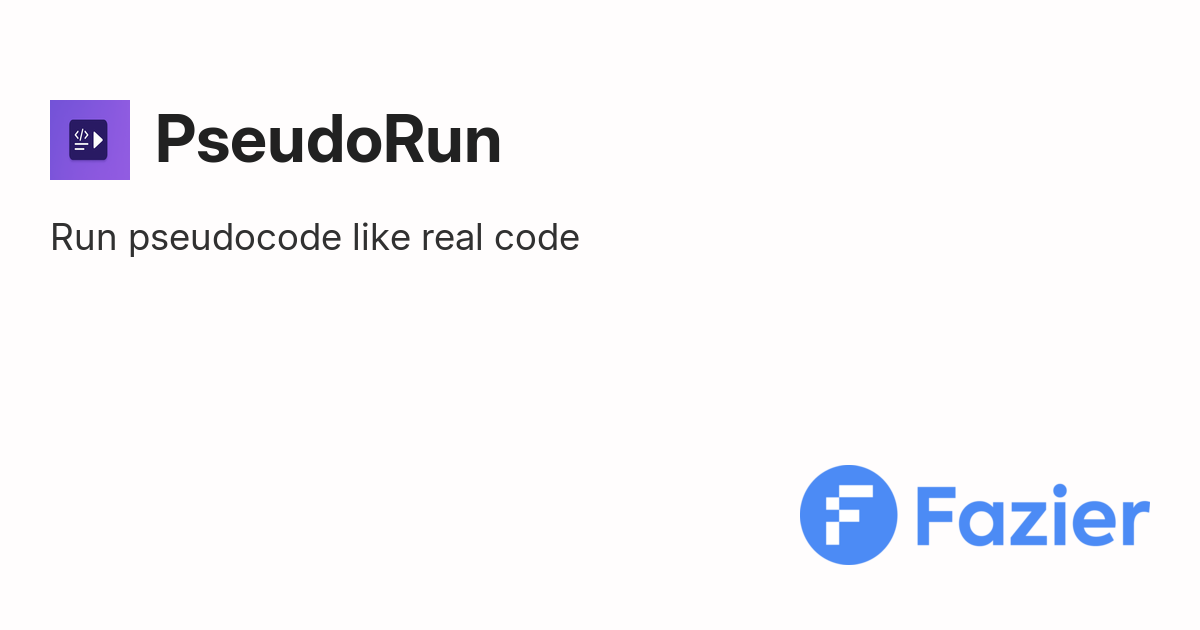 PseudoRun | Fazier