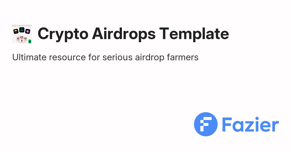 Crypto Airdrops Template | Fazier