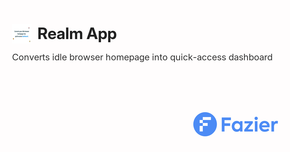 Realm App | Fazier