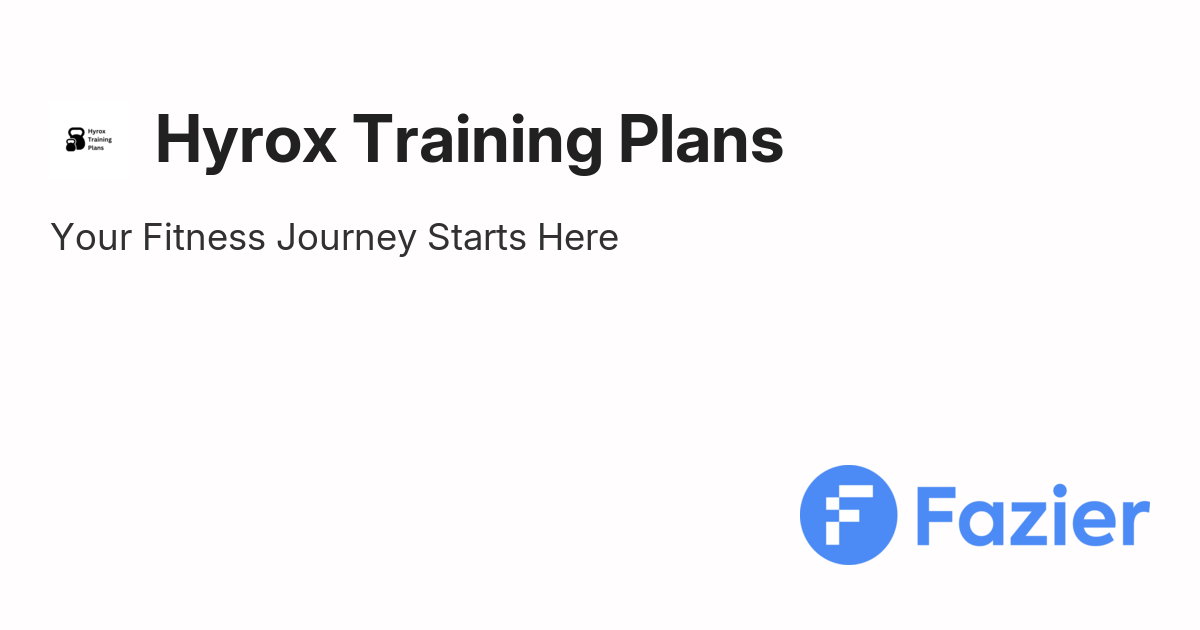 Hyrox Training Plans | Fazier