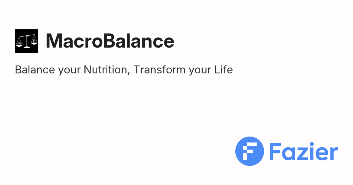 MacroBalance | Fazier
