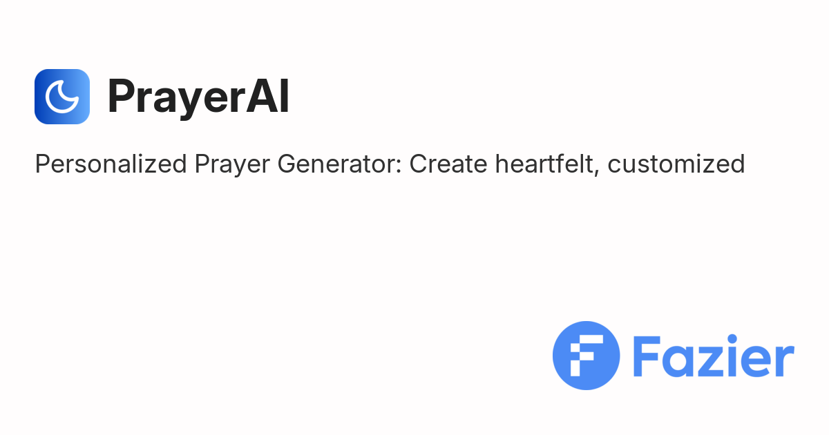PrayerAI | Fazier