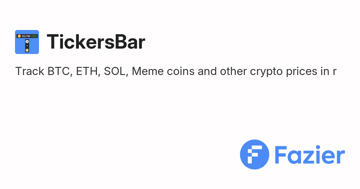 TickersBar | Fazier