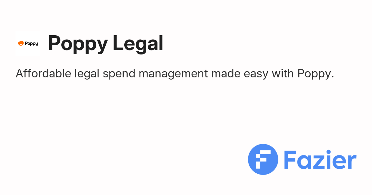 Poppy Legal | Fazier