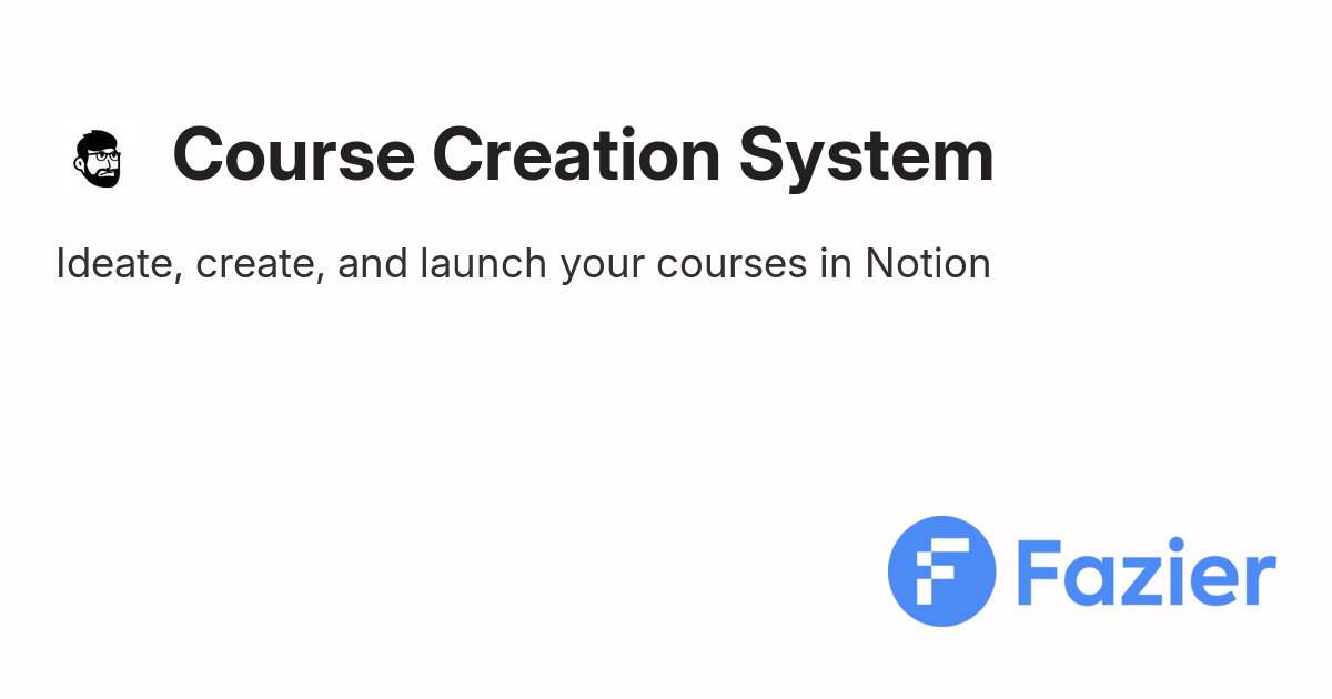 Course Creation System | Fazier