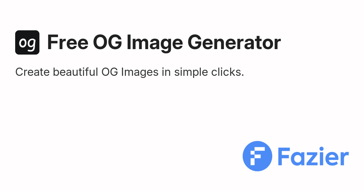 Free OG Image Generator | Fazier