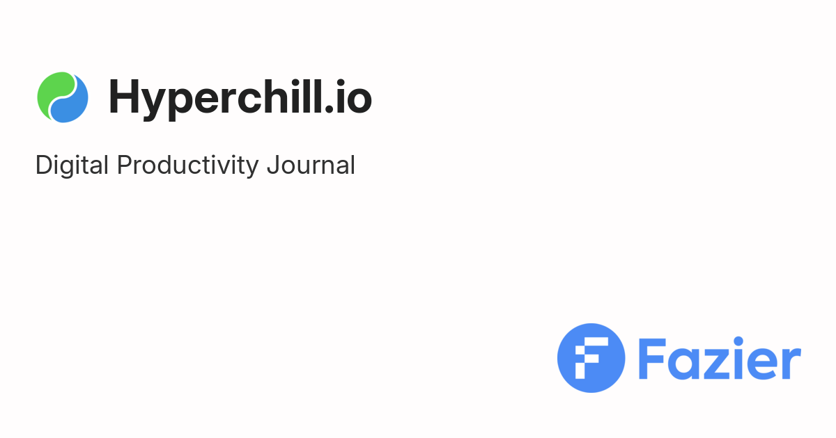 Hyperchill.io | Fazier