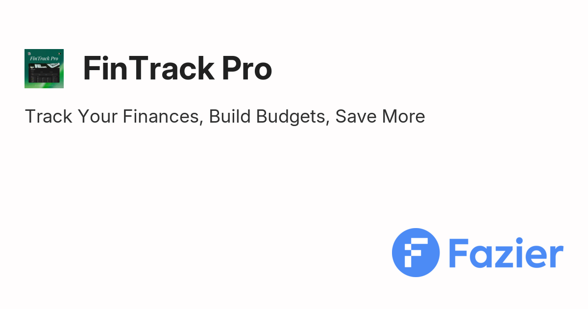 FinTrack Pro | Fazier