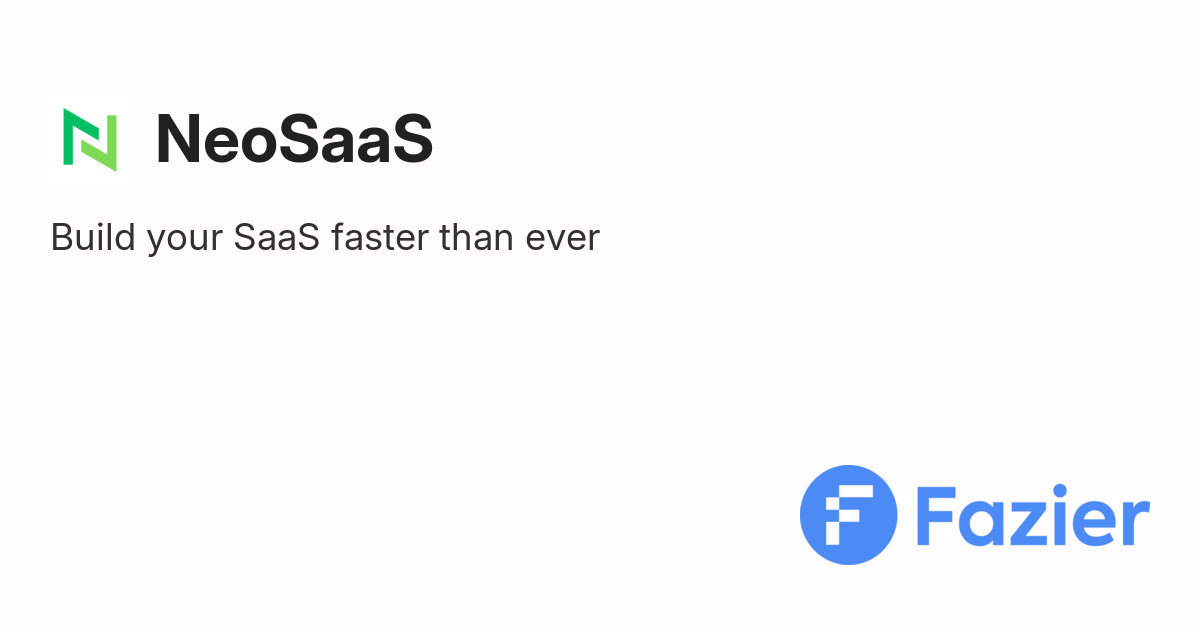 NeoSaaS | Fazier