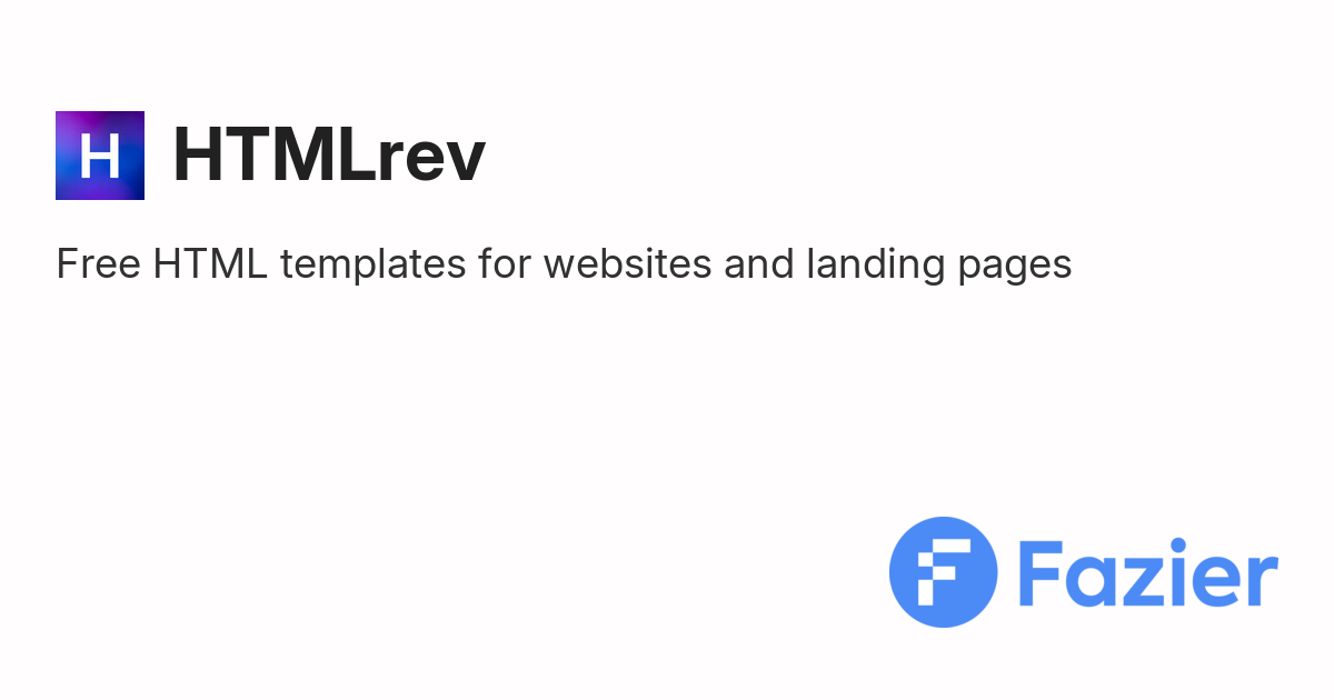 HTMLrev | Fazier