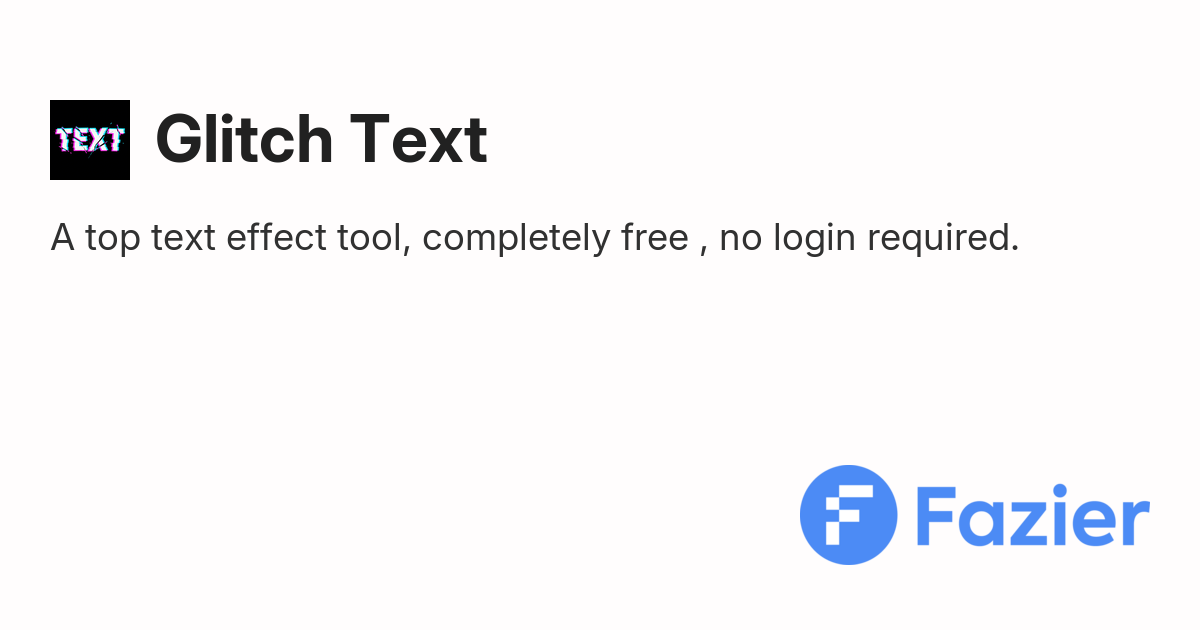Glitch Text | Fazier