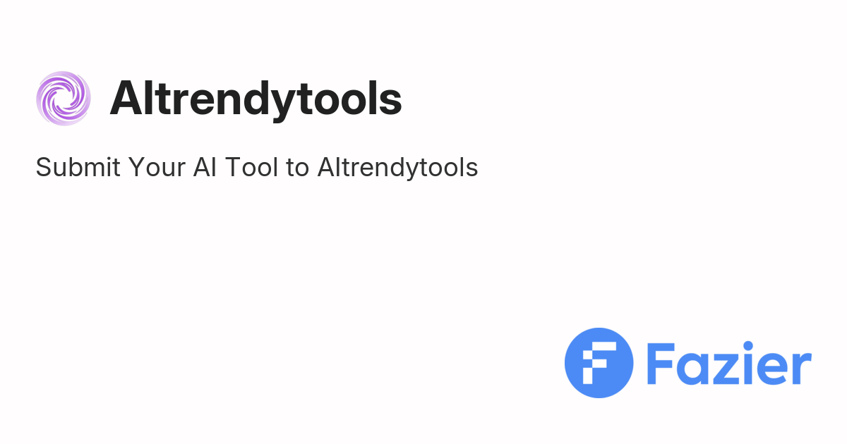 AItrendytools | Fazier