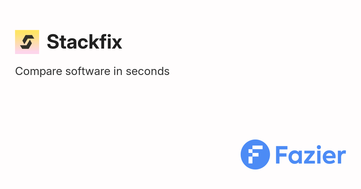 Stackfix | Fazier