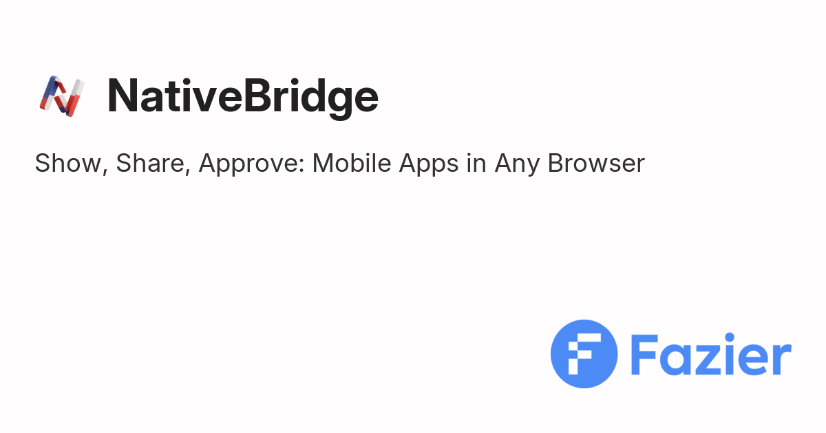 NativeBridge | Fazier